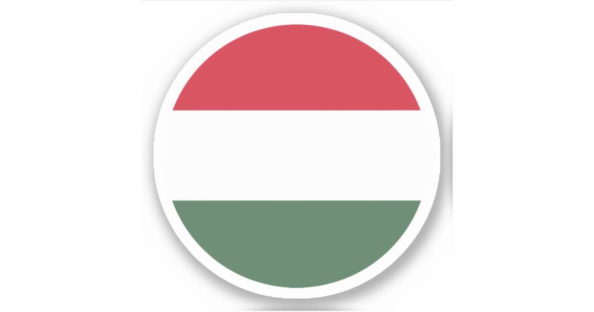 Hungary Flag Round Sticker | Zazzle