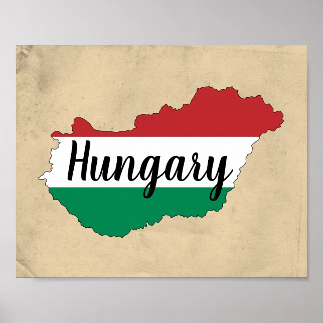 Hungary Flag Silhouette Poster | Zazzle