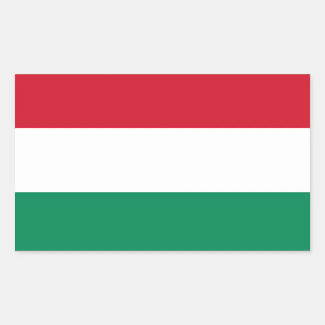 Hungary Flag Stickers* Rectangular Sticker | Zazzle