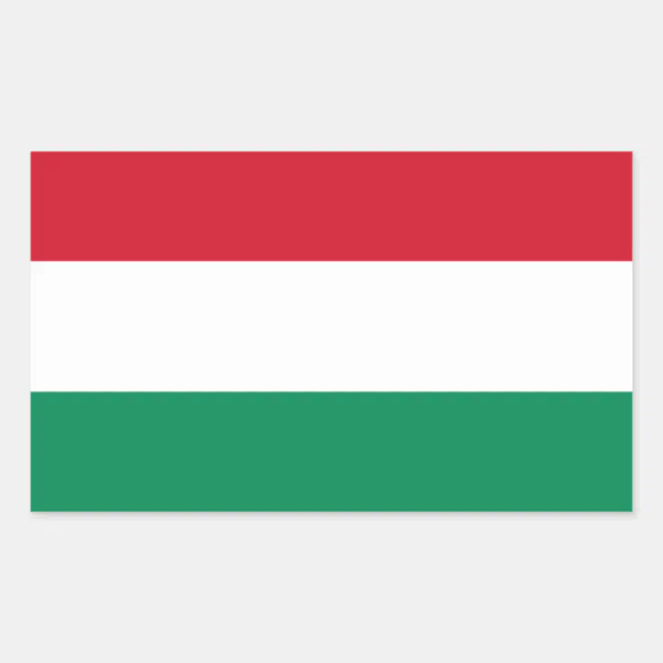 Hungary Flag Stickers* Rectangular Sticker | Zazzle
