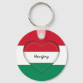Hungary & Heart, Hungarian Flag fashion / sports Keychain | Zazzle