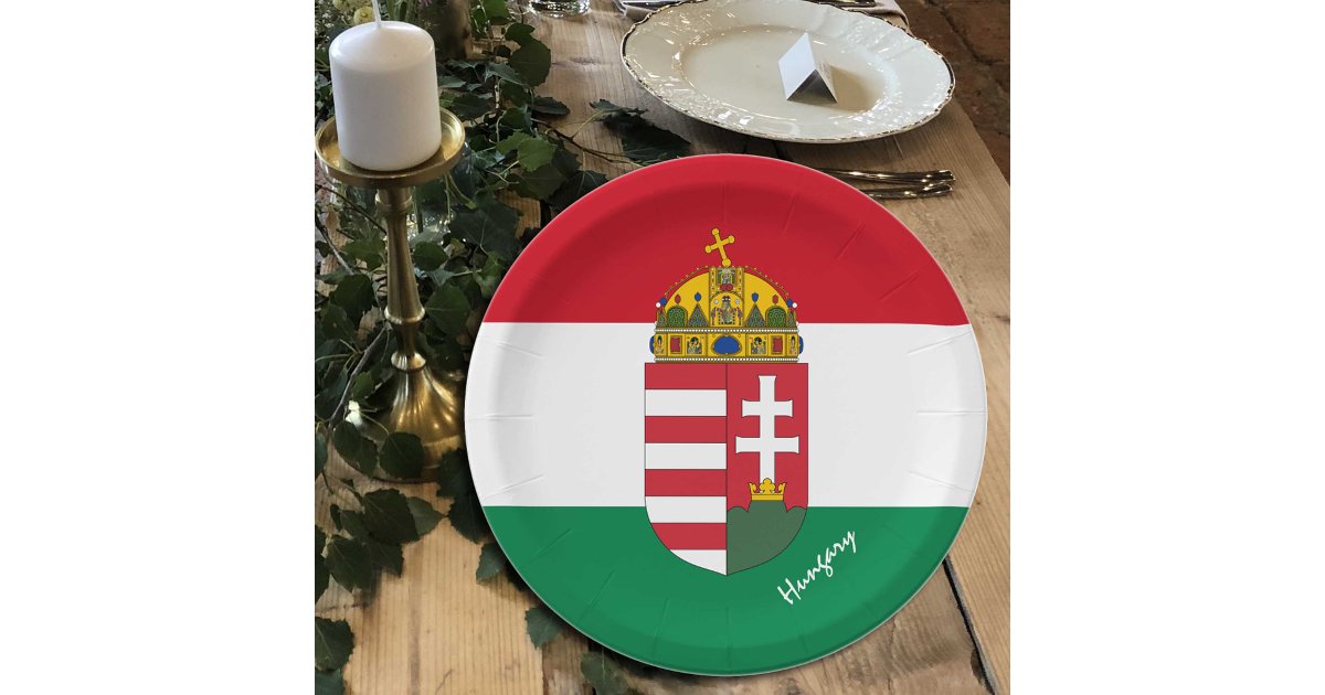 Hungary, Hungarian Flag - party, birthday /sports Paper Plates | Zazzle