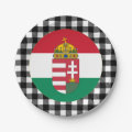 Hungary Plate, buffalo plaid & Hungarian Flag Paper Plates | Zazzle