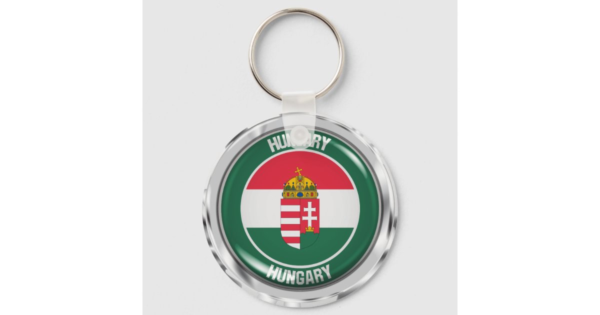 Hungary Round Emblem Keychain | Zazzle