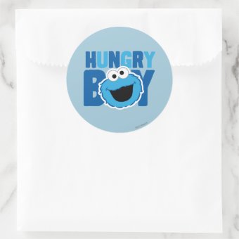 Hungry Cookie Monster Classic Round Sticker | Zazzle