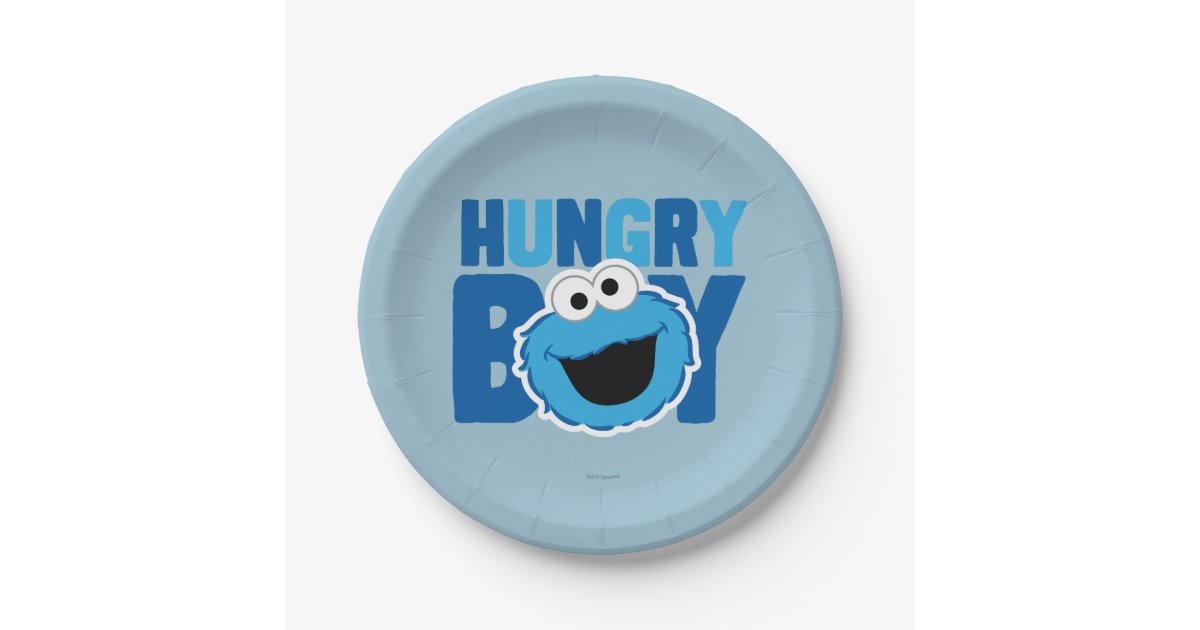 Hungry Cookie Monster Paper Plates | Zazzle