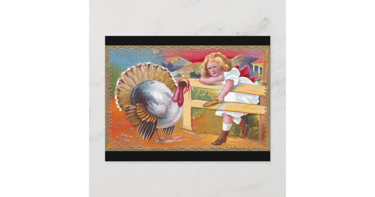Hungry Turkey Postcard | Zazzle