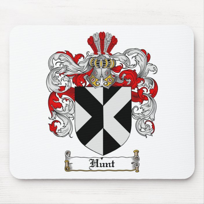 HUNT FAMILY CREST - HUNT COAT OF ARMS MOUSE PAD | Zazzle.com