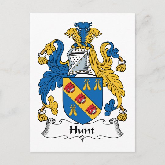Hunt Family Crest Postcard | Zazzle