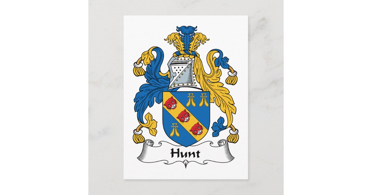 Hunt Family Crest Postcard | Zazzle