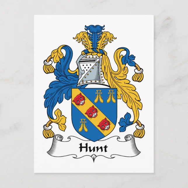 Hunt Family Crest Postcard | Zazzle