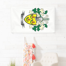 Hunter Family Crest Coat of Arms Banner | Zazzle