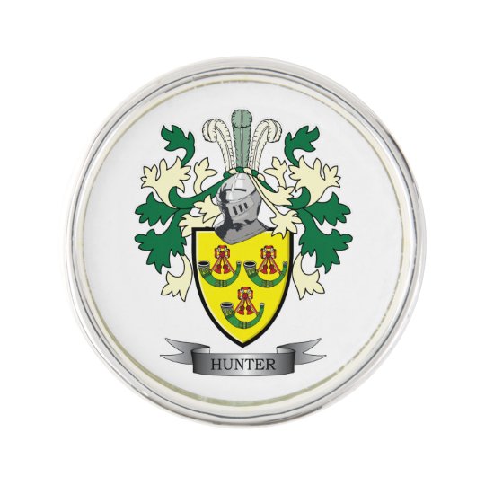 Hunter Family Crest Coat of Arms Pin | Zazzle.com