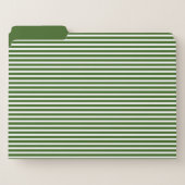 Hunter Green and White Striped File Folder | Zazzle
