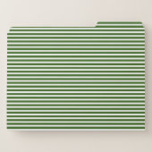 Hunter Green and White Striped File Folder | Zazzle