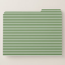 Hunter Green and White Striped File Folder | Zazzle