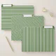 Hunter Green and White Striped File Folder | Zazzle