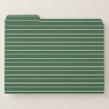 Hunter Green and White Thin Horizontal Striped File Folder | Zazzle