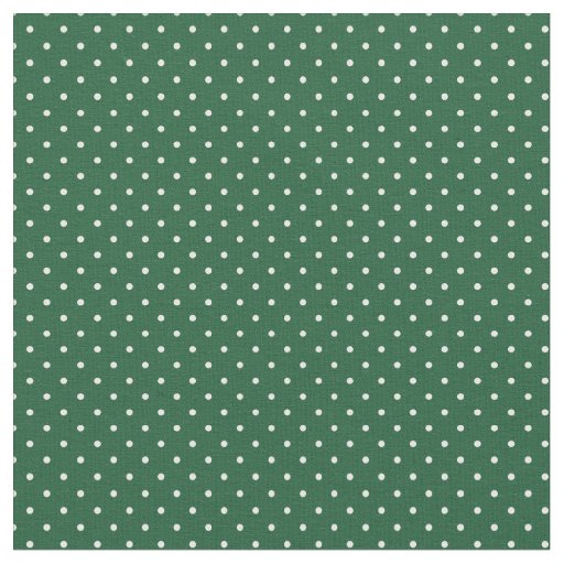 Hunter Green Tiny Dots Fabric | Zazzle