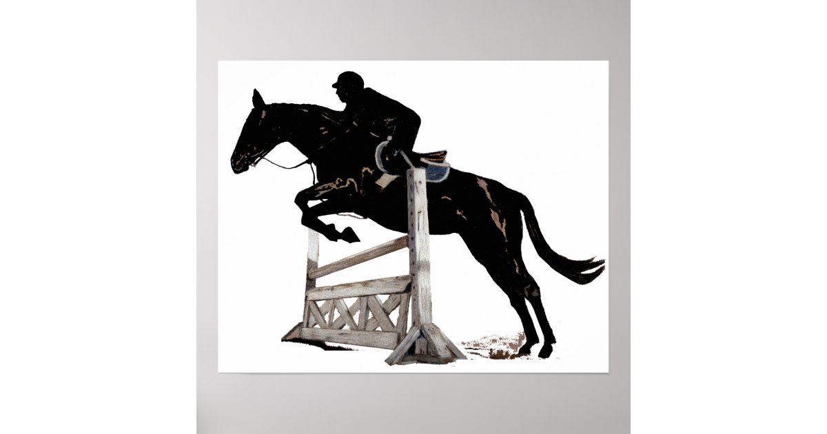 Hunter/Jumper Horse & Rider Poster | Zazzle