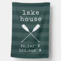 Hunter | Lake House Custom Coordinates House Flag | Zazzle