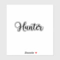 Hunter Name - Handwritten Calligraphy Sticker | Zazzle