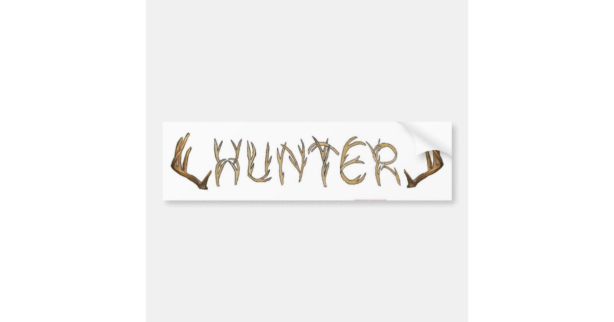 Hunter rack bumper sticker | Zazzle