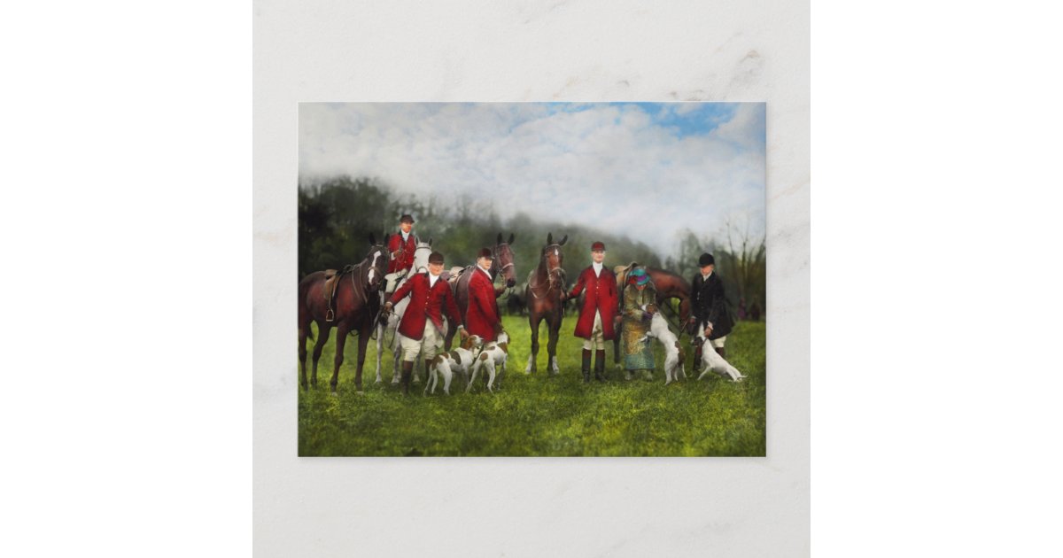Hunter - The fox hunt - Tally-ho 1924 Postcard | Zazzle