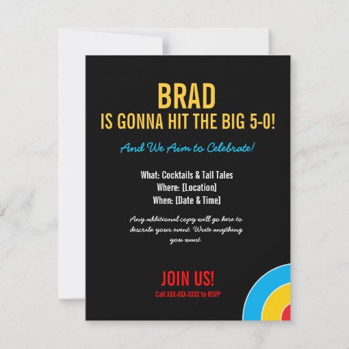 Hunter's 50th Birthday Target Invitation | Zazzle