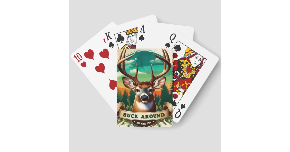 Hunter's Buck Playing Cards | Zazzle