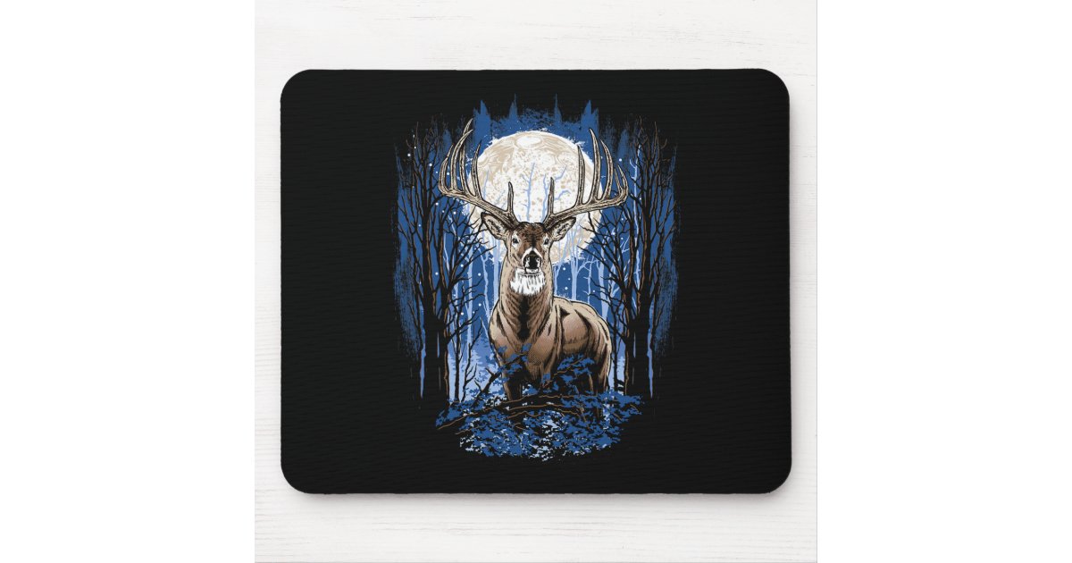 Hunters Deer Hunting Big Whitetail Buck Mouse Pad | Zazzle
