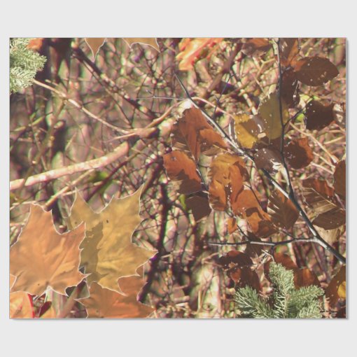 Hunter's Fall Nature Camo Camouflage Painting Wrapping Paper | Zazzle