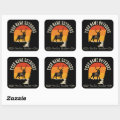 Hunting ADD NAME Outdoors Deer Elk Wilderness Camp Square Sticker | Zazzle