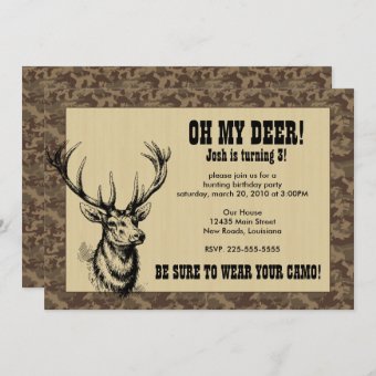 Hunting Birthday Invitation | Zazzle