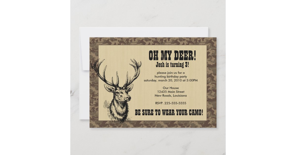 Hunting Birthday Invitation | Zazzle