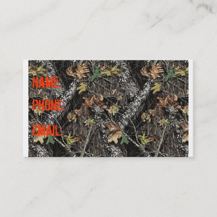 Hunting Camo Business Card | Zazzle