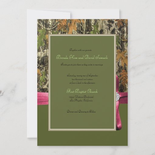 Hunting Camo Wedding Invitation | Zazzle