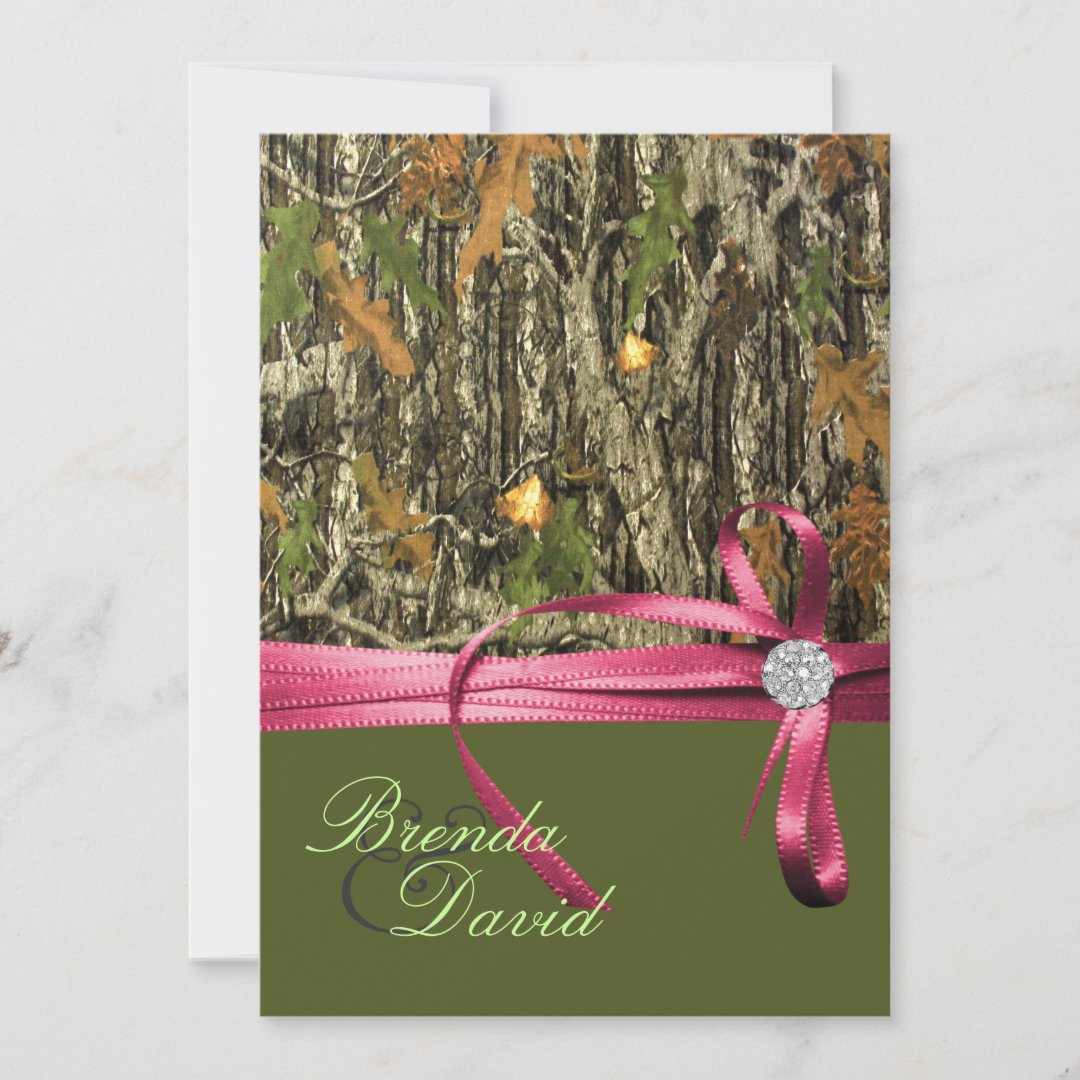 Hunting Camo Wedding Invitation | Zazzle