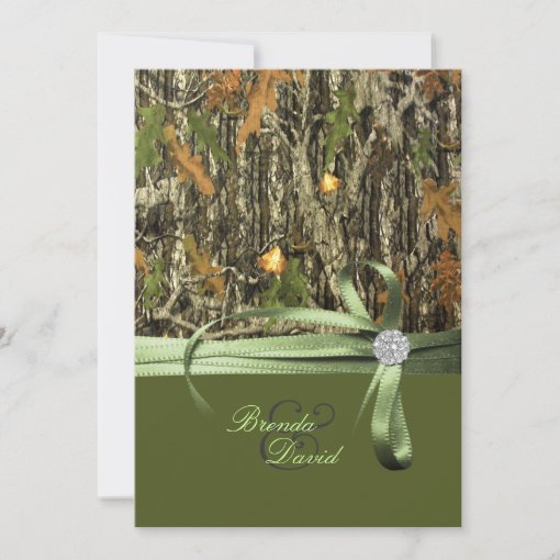 Hunting Camo Wedding Invitation | Zazzle