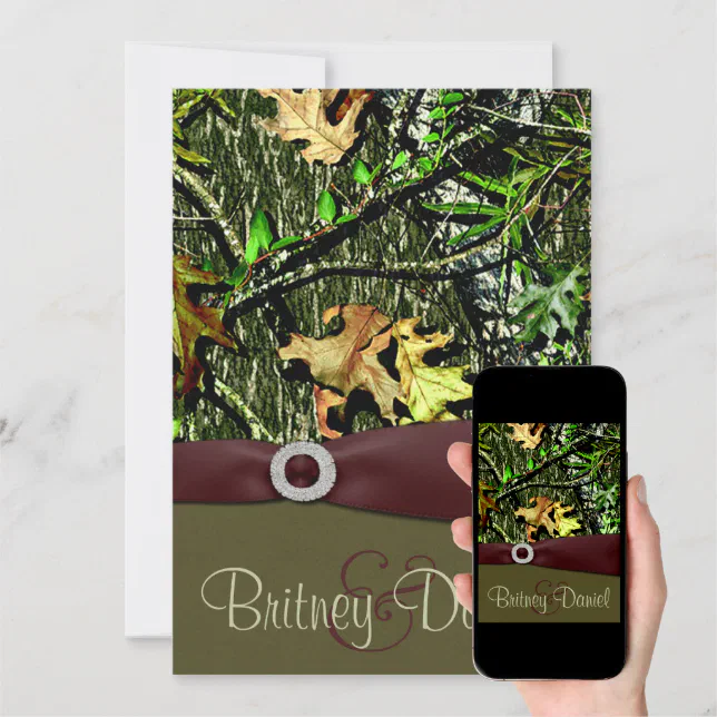 Hunting Camo Wedding Invitations | Zazzle