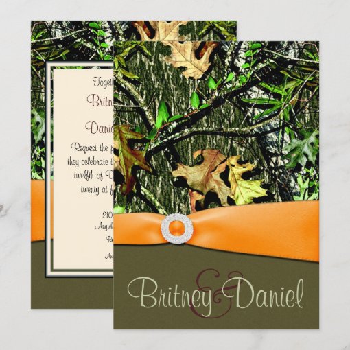 Hunting Camo Wedding Invitations | Zazzle