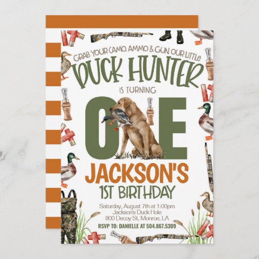 Hunting First Birthday Invitation | Zazzle