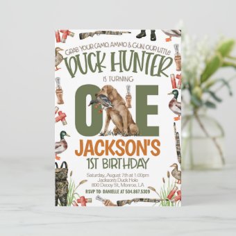 Hunting First Birthday Invitation | Zazzle