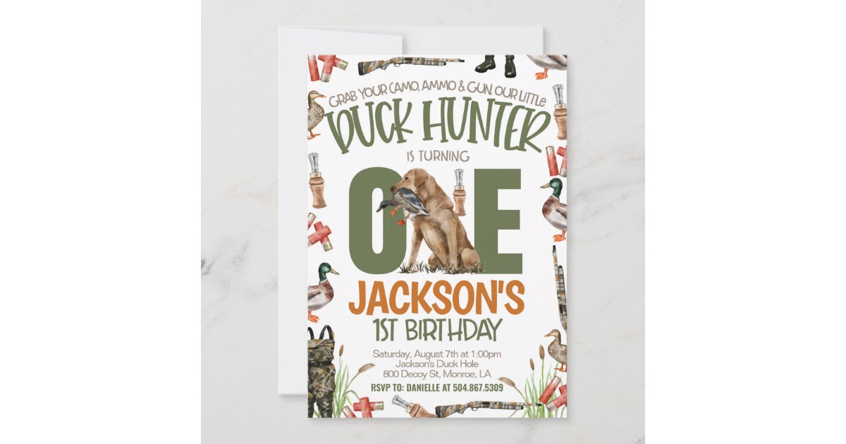 Hunting First Birthday Invitation | Zazzle