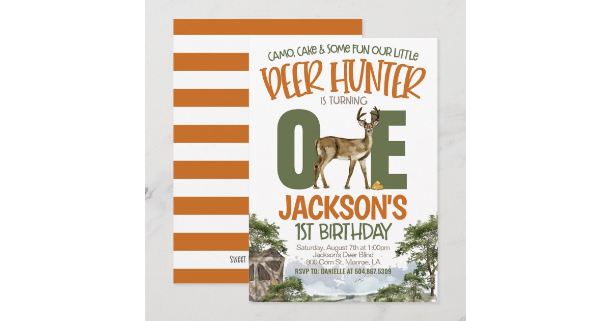Hunting First Birthday Invitation | Zazzle