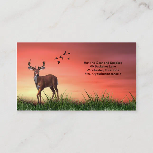 Hunting, Outdoors and Sporting Goods business card | Zazzle