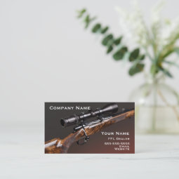 Hunting rifle business card | Zazzle