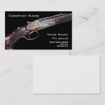 Hunting rifle business card 2 | Zazzle