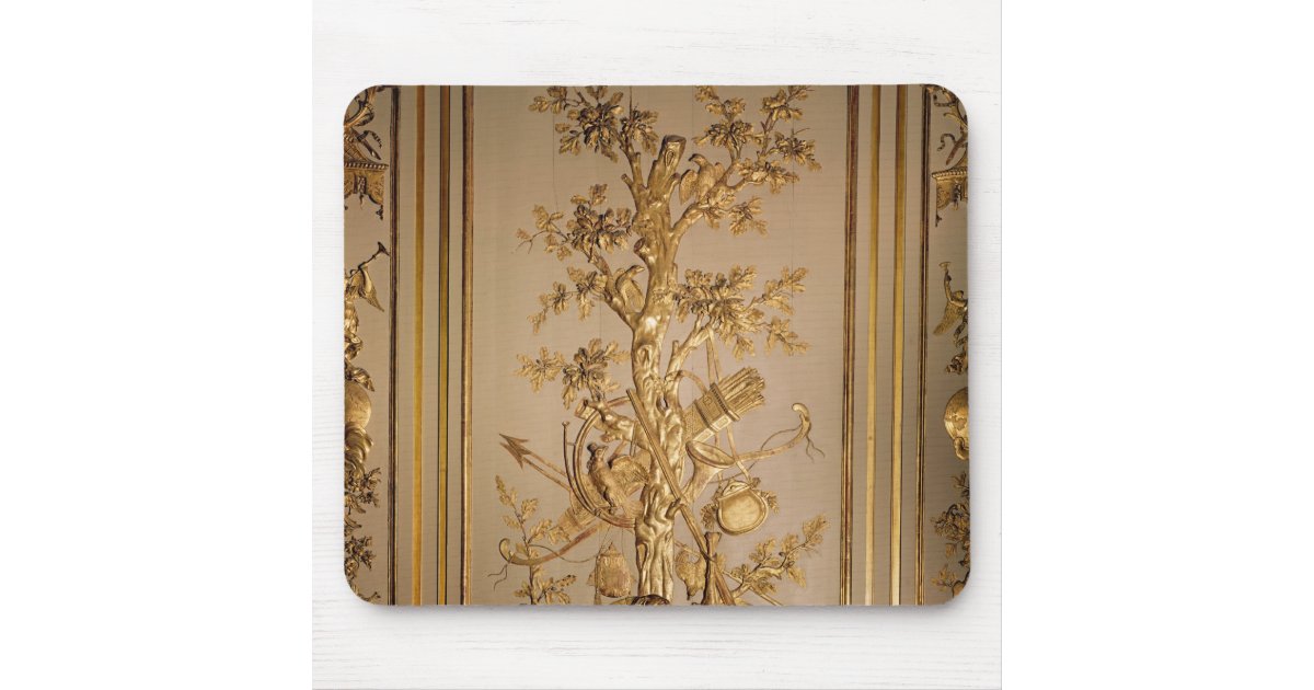 Hunting scene, wood panelling from dining mouse pad | Zazzle