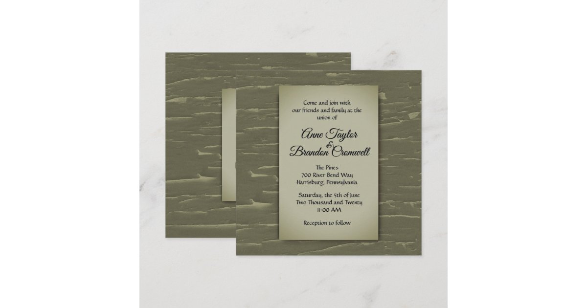 Hunting Theme Wedding Invitation | Zazzle